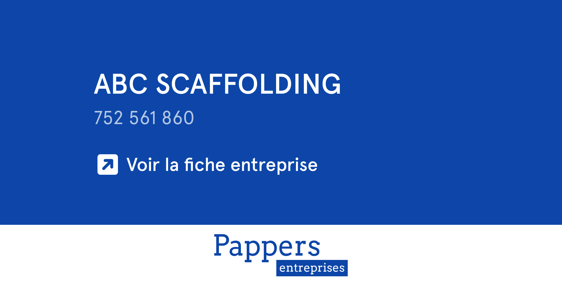 Société ABC SCAFFOLDING : Chiffre d'affaires, statuts, extrait d ...