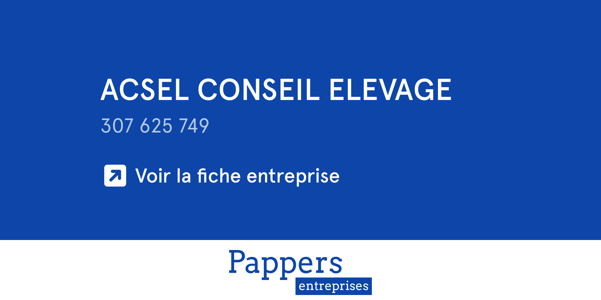 ACSEL CONSEIL ELEVAGE : Chiffre d'affaires, statuts, extrait d ...
