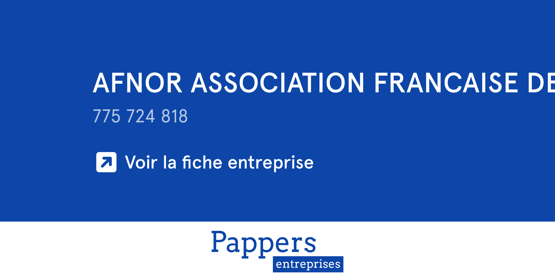 AFNOR ASSOCIATION FRANCAISE DE NORMALISATION : Chiffre d'affaires ...