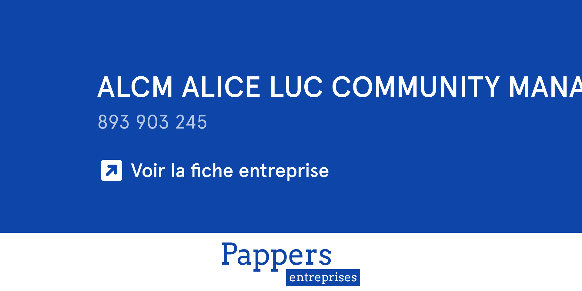 Société ALCM ALICE LUC COMMUNITY MANAGER : Chiffre d'affaires, statuts ...