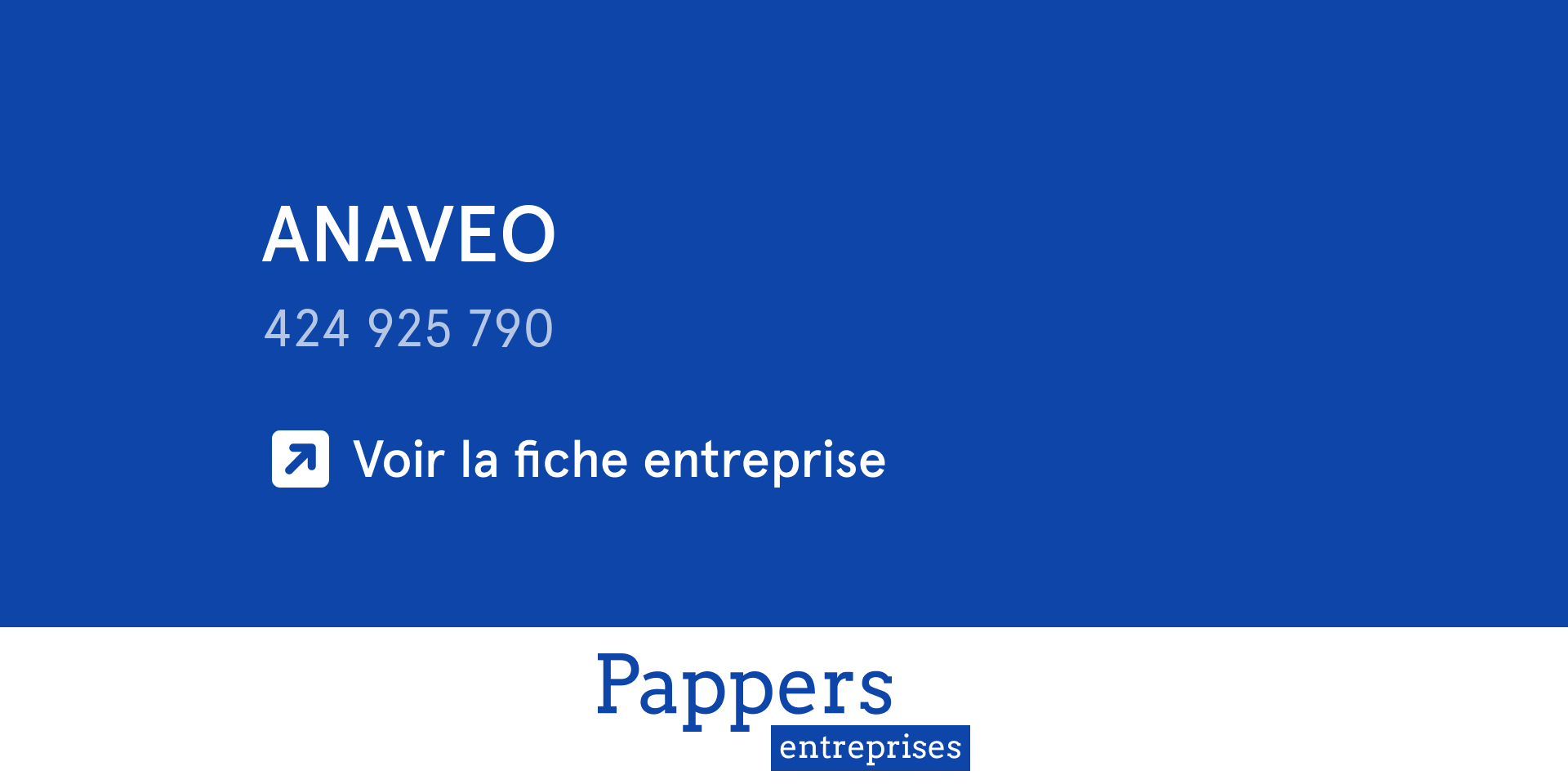 Société ANAVEO (424925790) : Chiffre d'affaires, statuts, extrait d ...