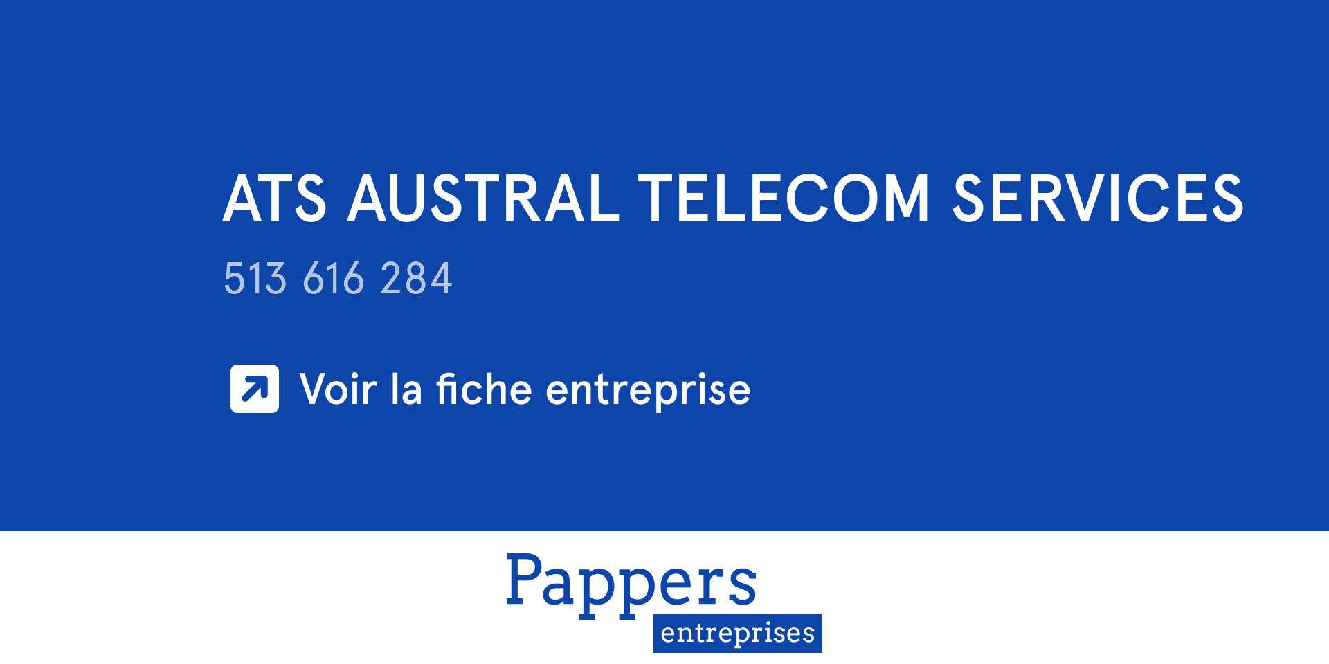 Société ATS AUSTRAL TELECOM SERVICES : Chiffre d'affaires, statuts ...