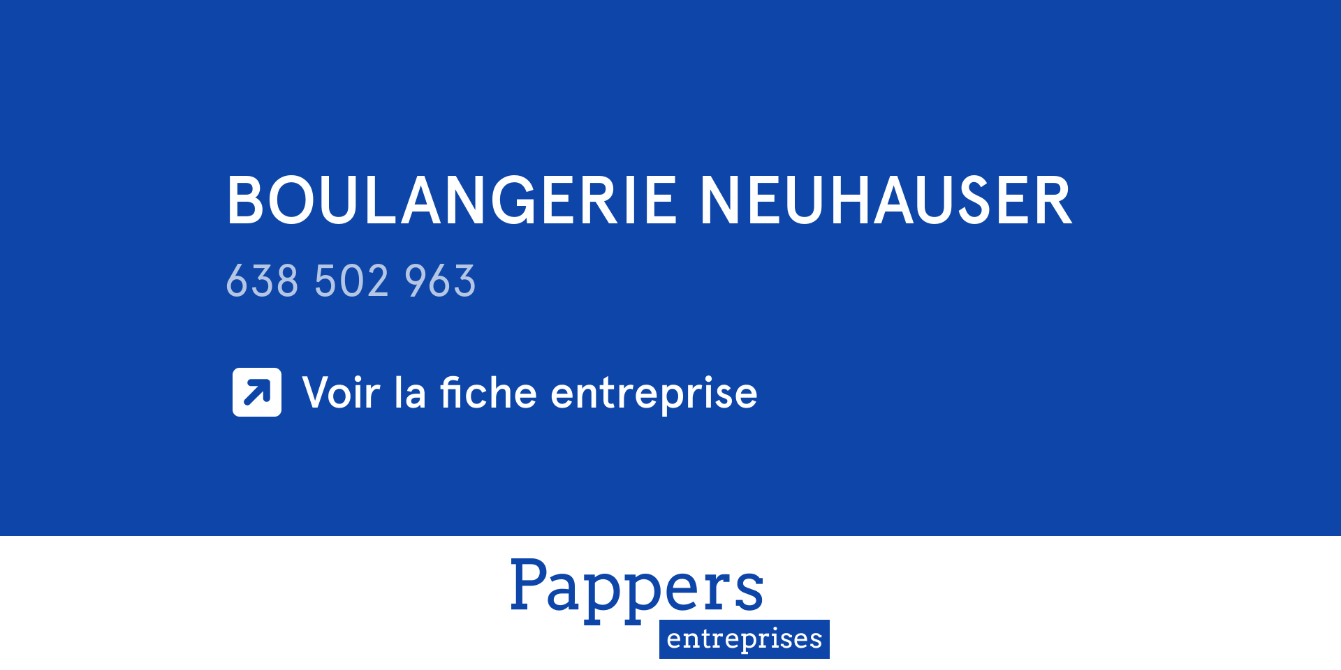 Société BOULANGERIE NEUHAUSER : Chiffre d'affaires, statuts, extrait d ...