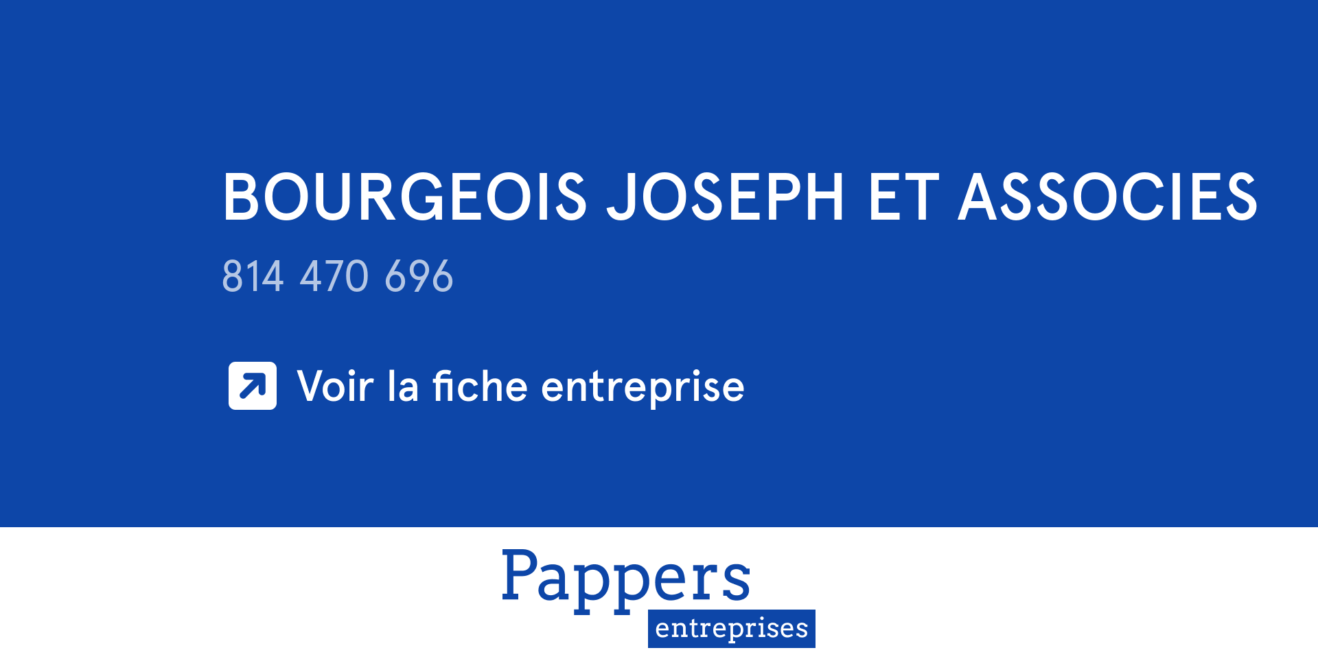 Société BOURGEOIS JOSEPH ET ASSOCIES : Chiffre d'affaires, statuts ...