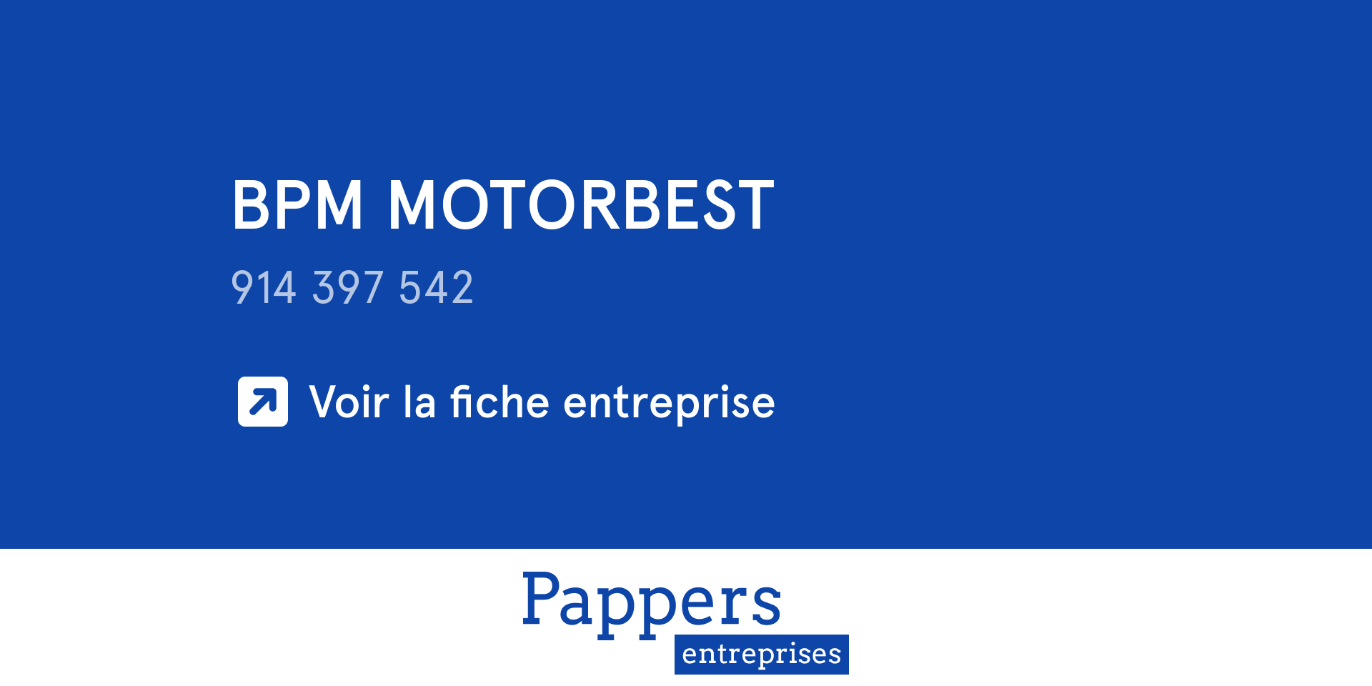 Société BPM MOTORBEST : Chiffre d'affaires, statuts, extrait d ...