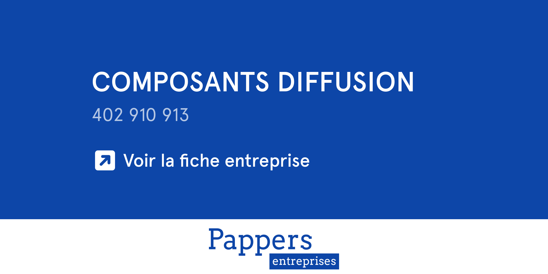 Société COMPOSANTS DIFFUSION : Chiffre d'affaires, statuts, extrait d'immatriculation
