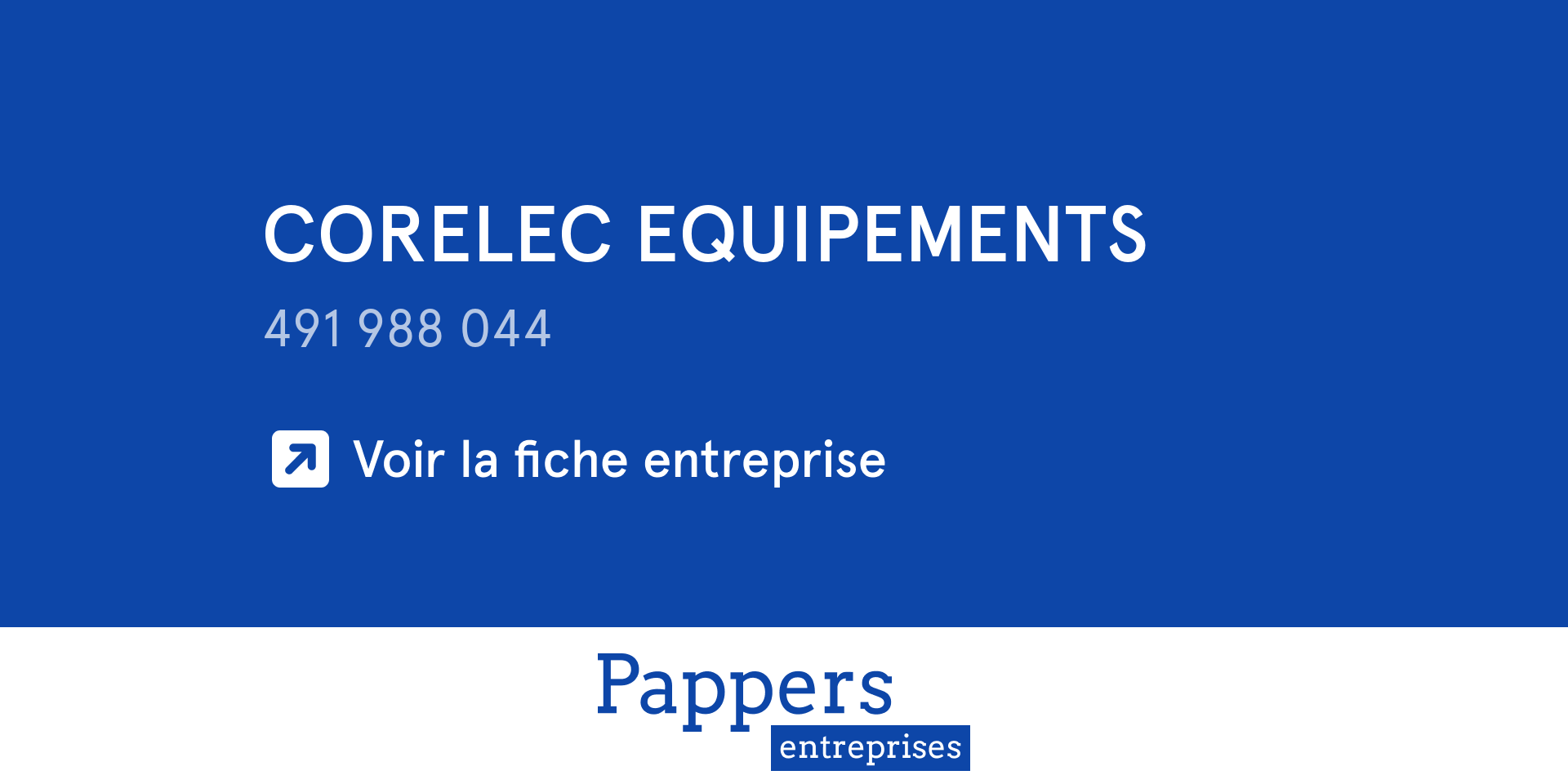 Société CORELEC EQUIPEMENTS : Chiffre d'affaires, statuts, extrait d ...