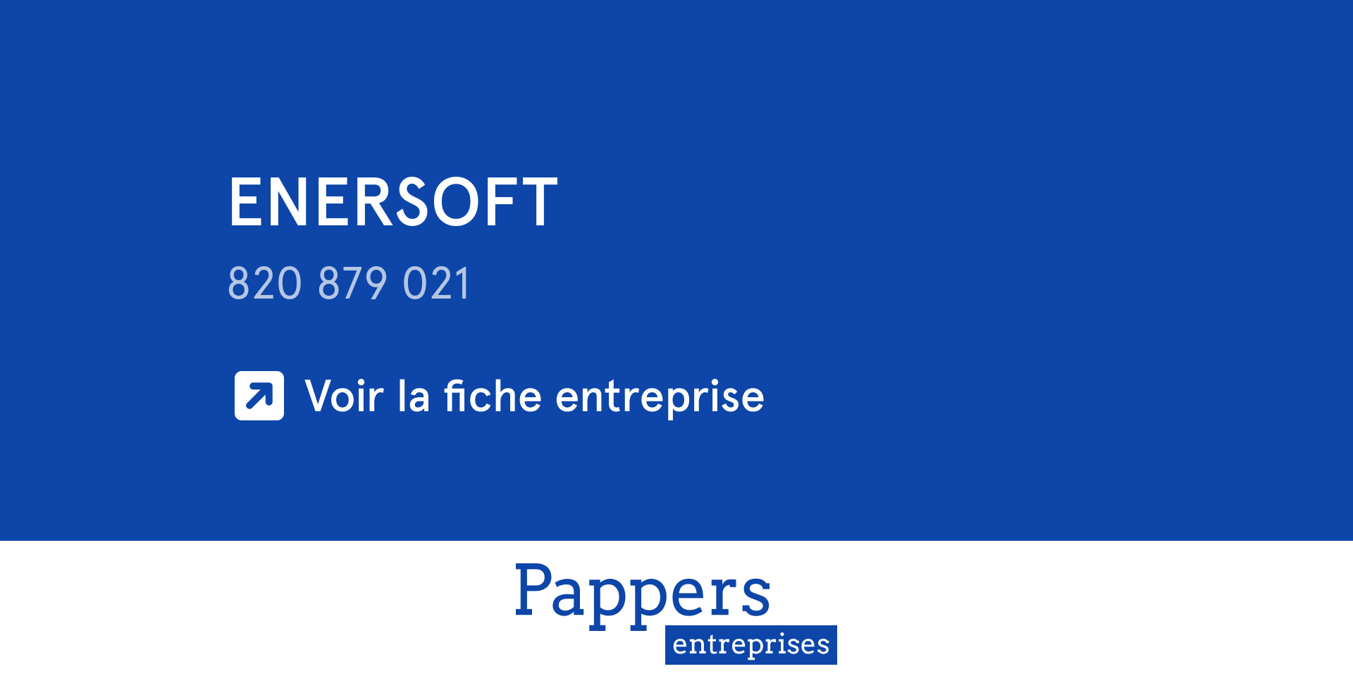 Société ENERSOFT : Chiffre d'affaires, statuts, extrait d'immatriculation