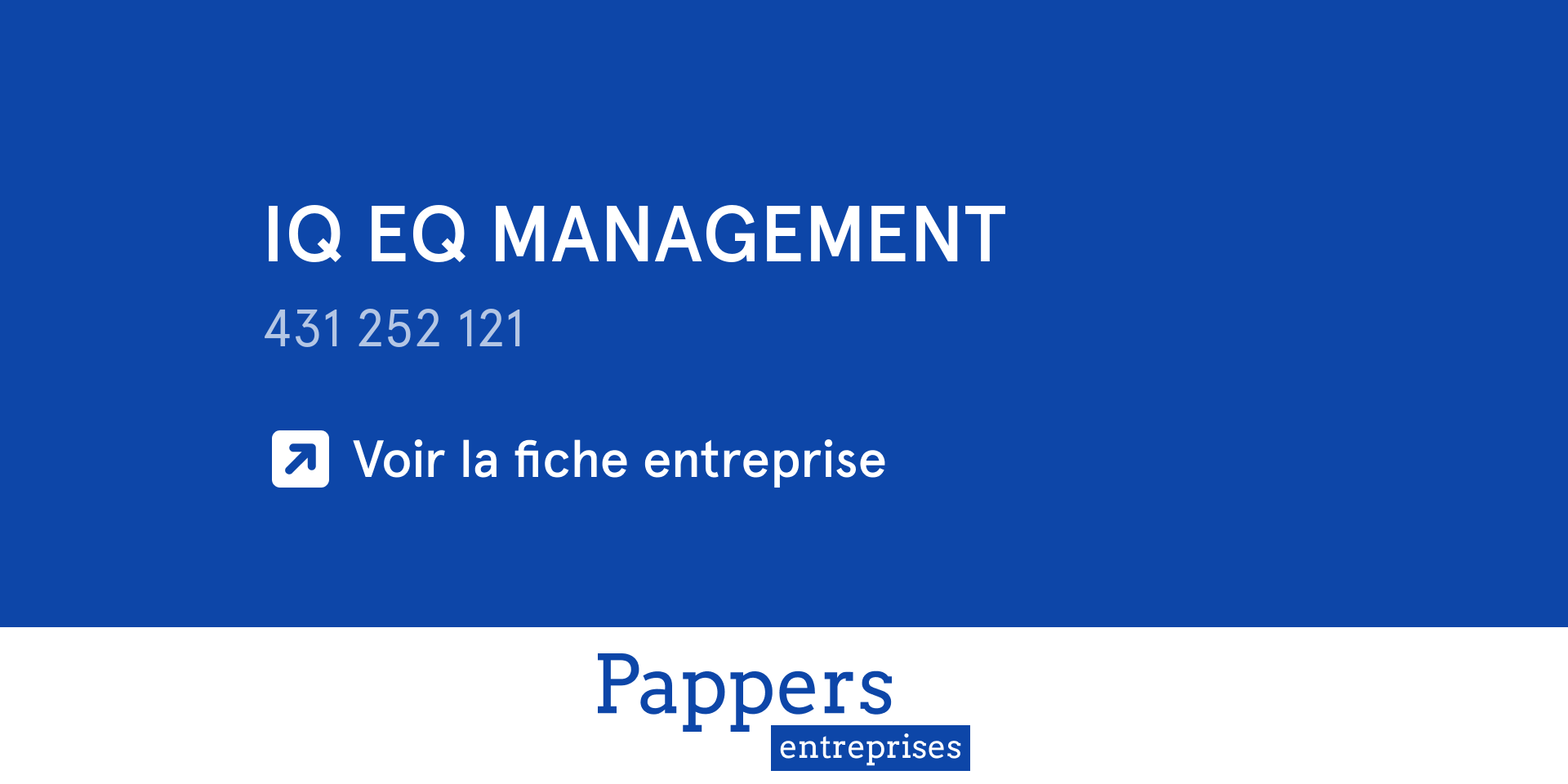 Société IQ EQ MANAGEMENT : Chiffre d'affaires, statuts, extrait d ...