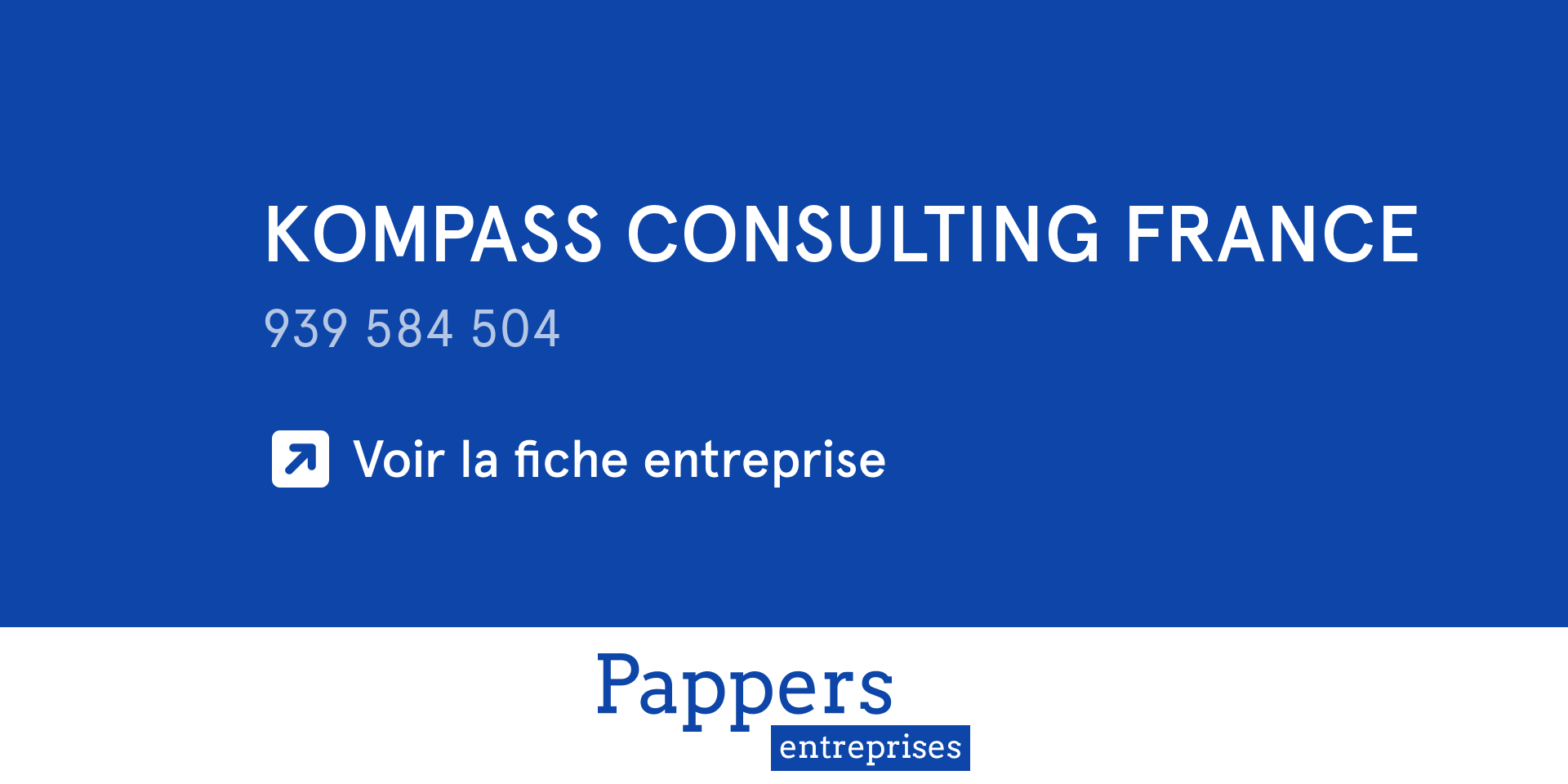 Société KOMPASS CONSULTING FRANCE : Chiffre d'affaires, statuts ...