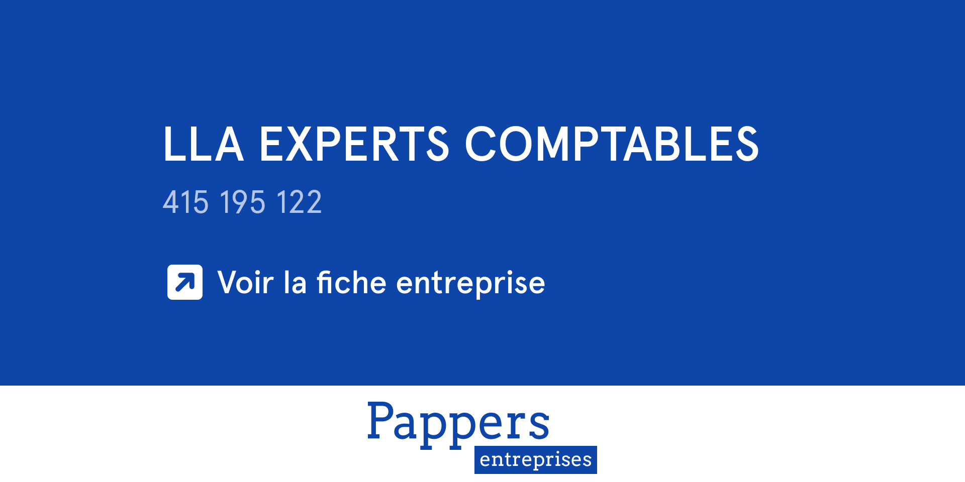 Société LLA EXPERTS COMPTABLES : Chiffre d'affaires, statuts, extrait d'immatriculation
