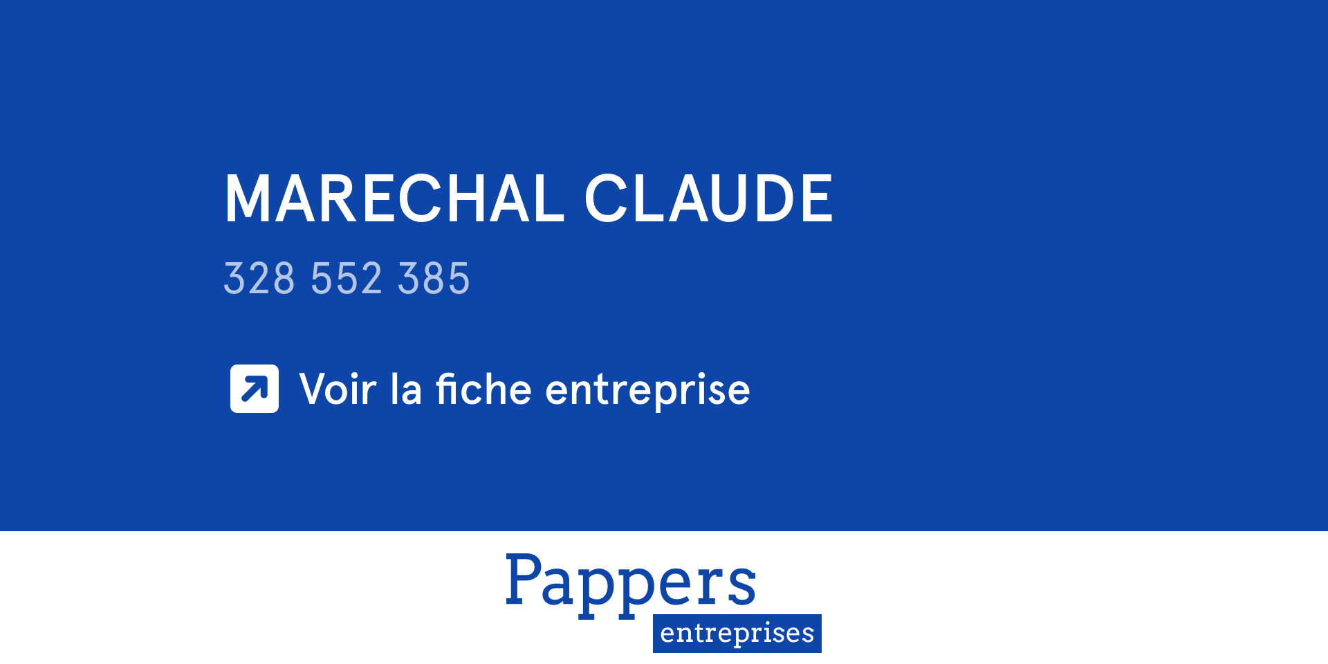 Société MARECHAL CLAUDE : Chiffre d'affaires, statuts, extrait d ...