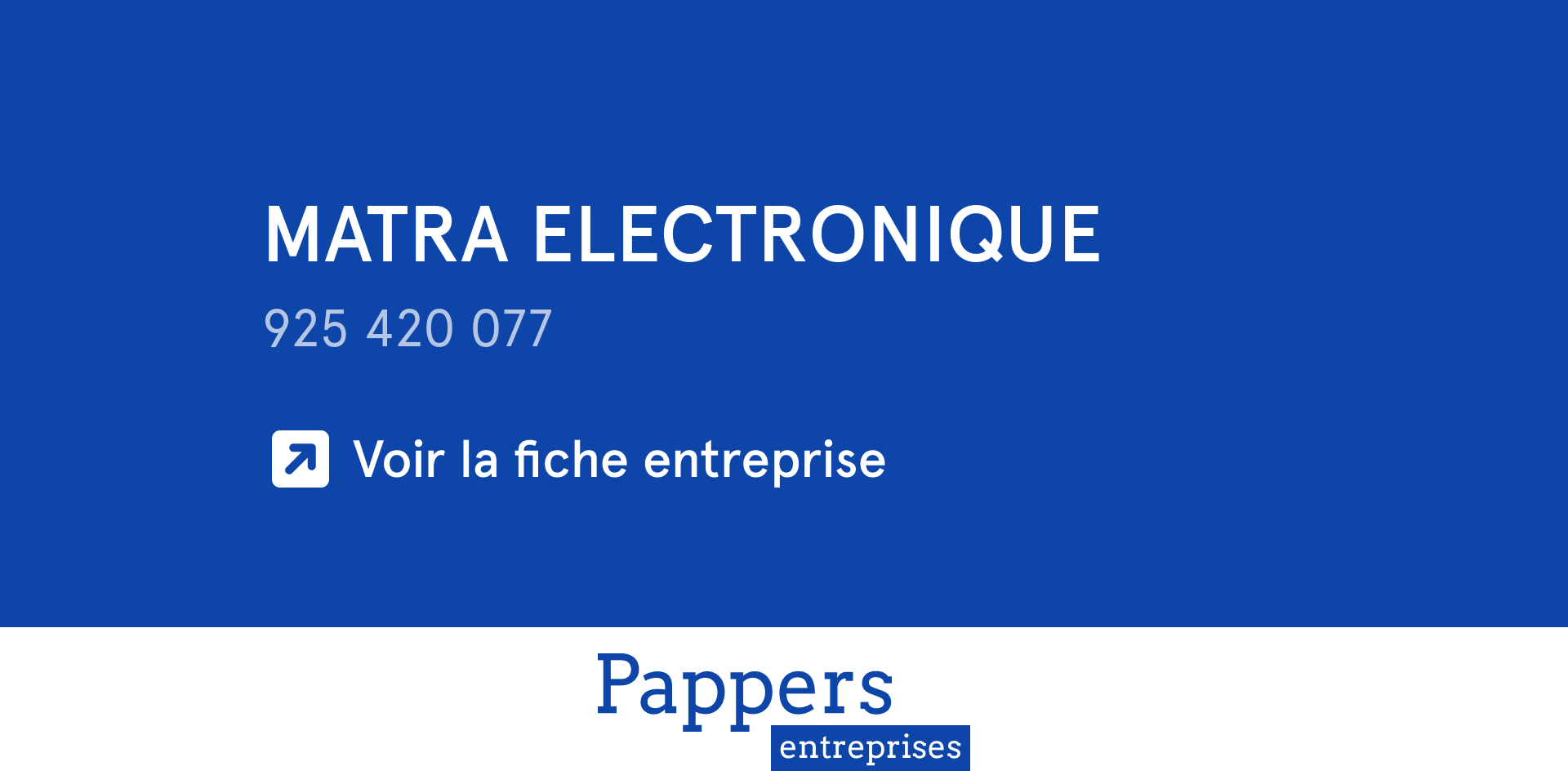 Société MATRA ELECTRONIQUE : Chiffre d'affaires, statuts, extrait d ...