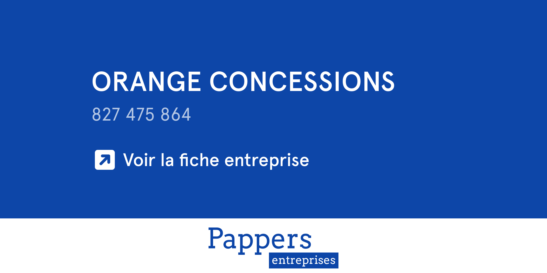 Société ORANGE CONCESSIONS : Chiffre d'affaires, statuts, extrait d ...