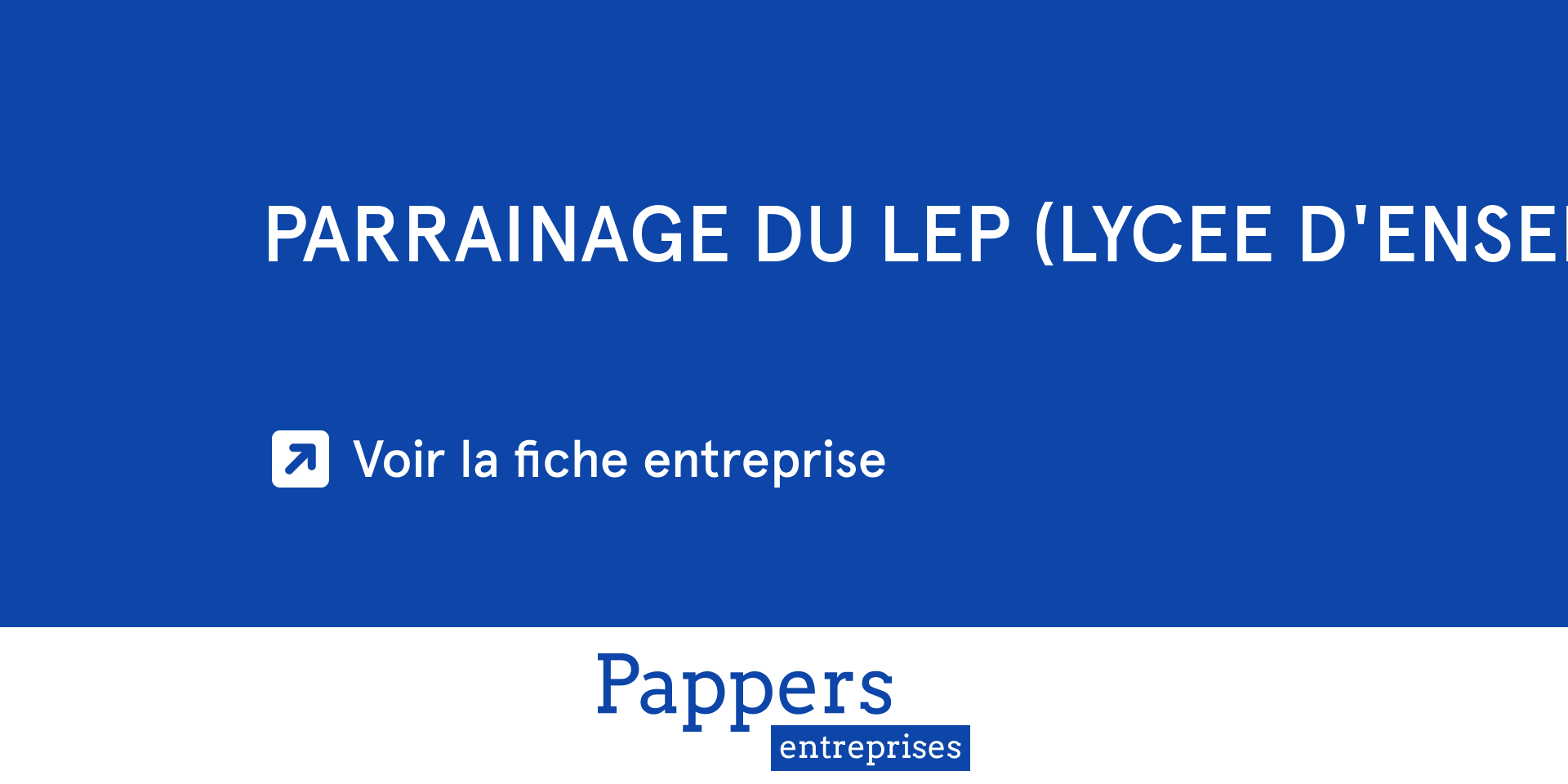 Société PARRAINAGE DU LEP (LYCEE D'ENSEIGNEMENT PROFESSIONNEL) ASTIER PAR INGRID ASTIER ...