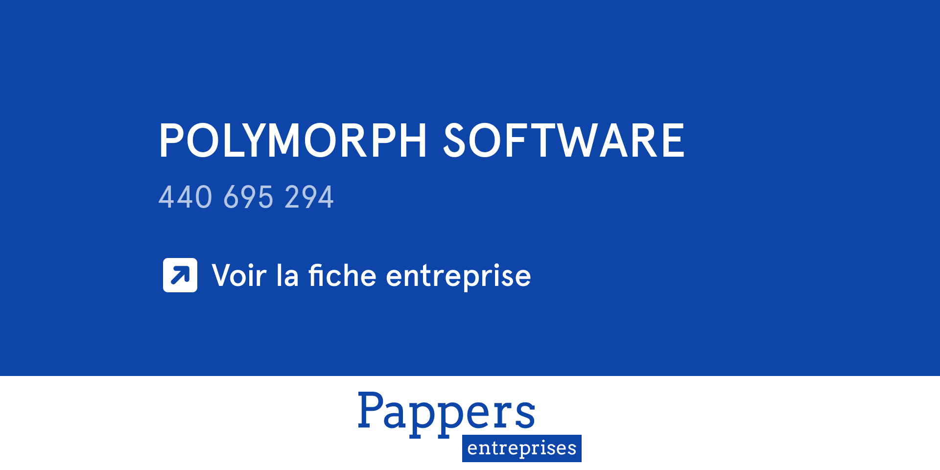 Société POLYMORPH SOFTWARE : Chiffre d'affaires, statuts, extrait d'immatriculation