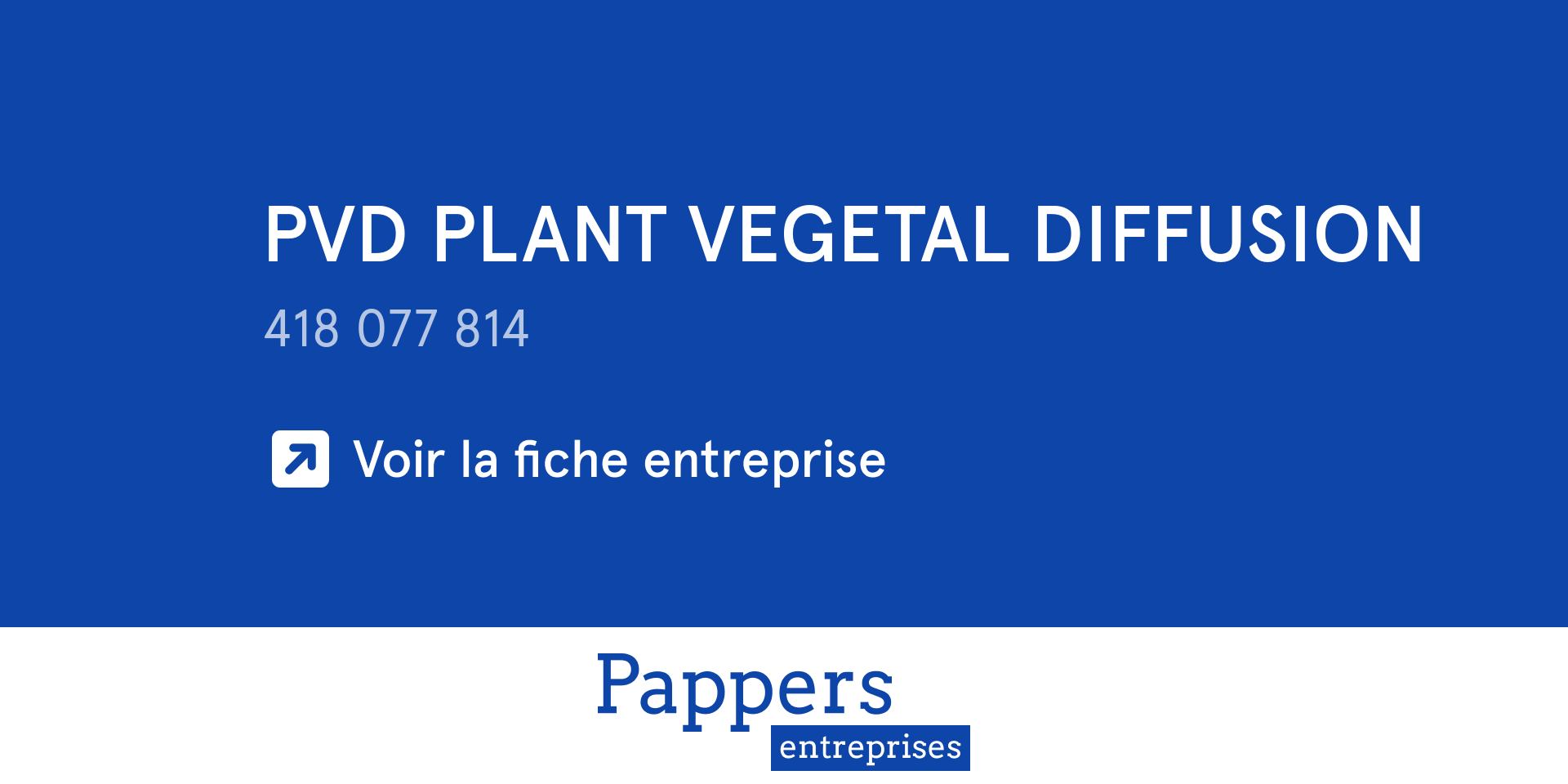 Société PVD PLANT VEGETAL DIFFUSION : Chiffre d'affaires, statuts ...
