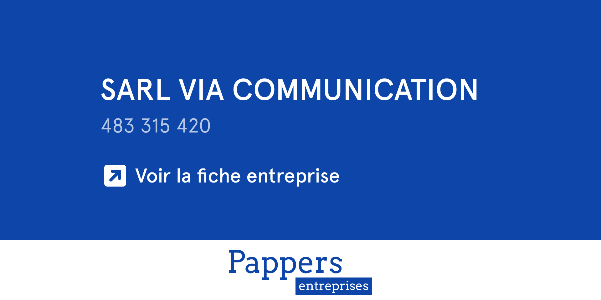 Société SARL VIA COMMUNICATION : Chiffre d'affaires, statuts, extrait d ...