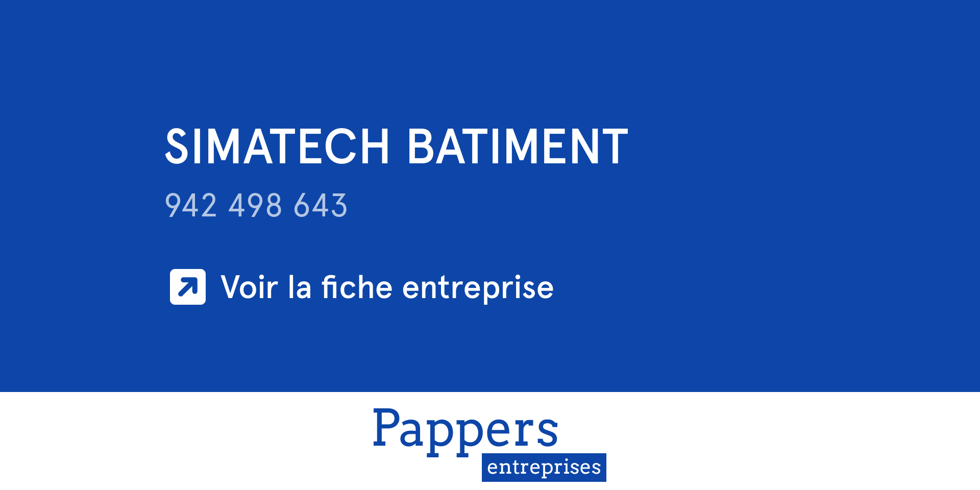 Société SIMATECH BATIMENT : Chiffre d'affaires, statuts, extrait d'immatriculation