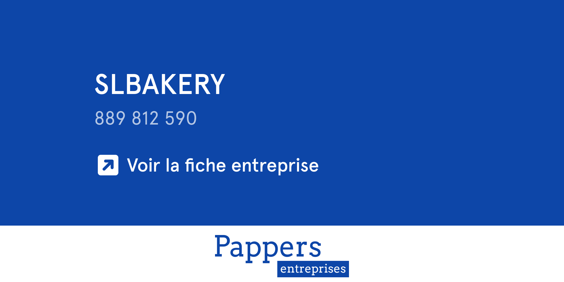 Société SLBAKERY : Chiffre d'affaires, statuts, extrait d'immatriculation