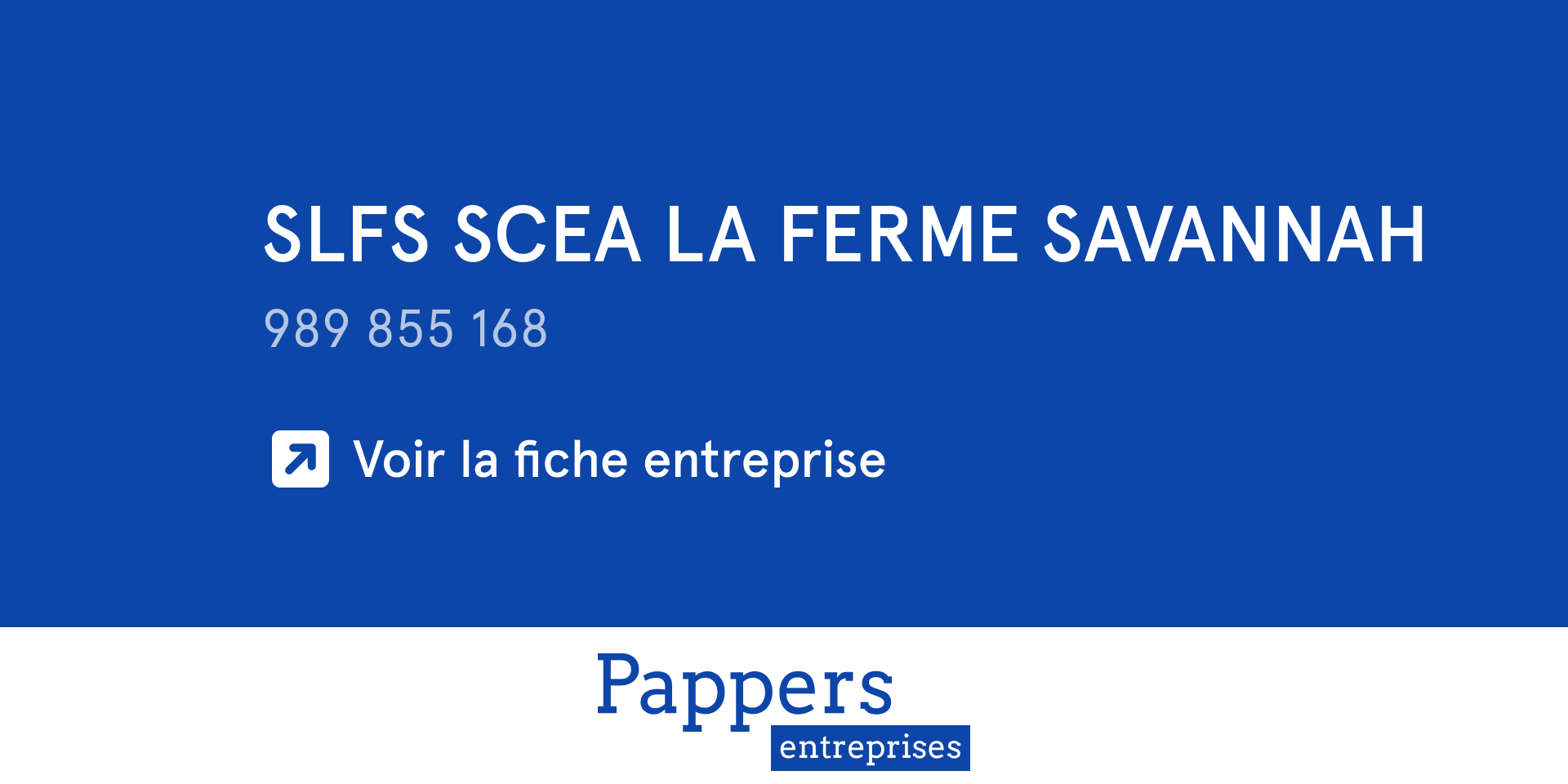 SLFS SCEA LA FERME SAVANNAH : Chiffre d'affaires, statuts, extrait d ...