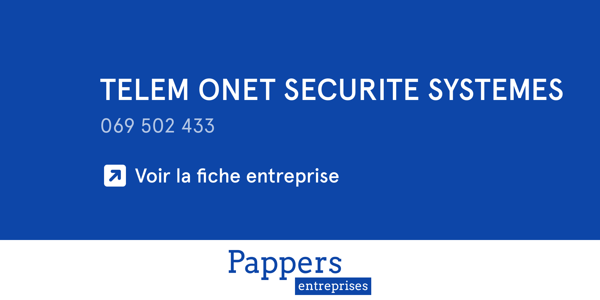 Société TELEM ONET SECURITE SYSTEMES : Chiffre d'affaires, statuts ...