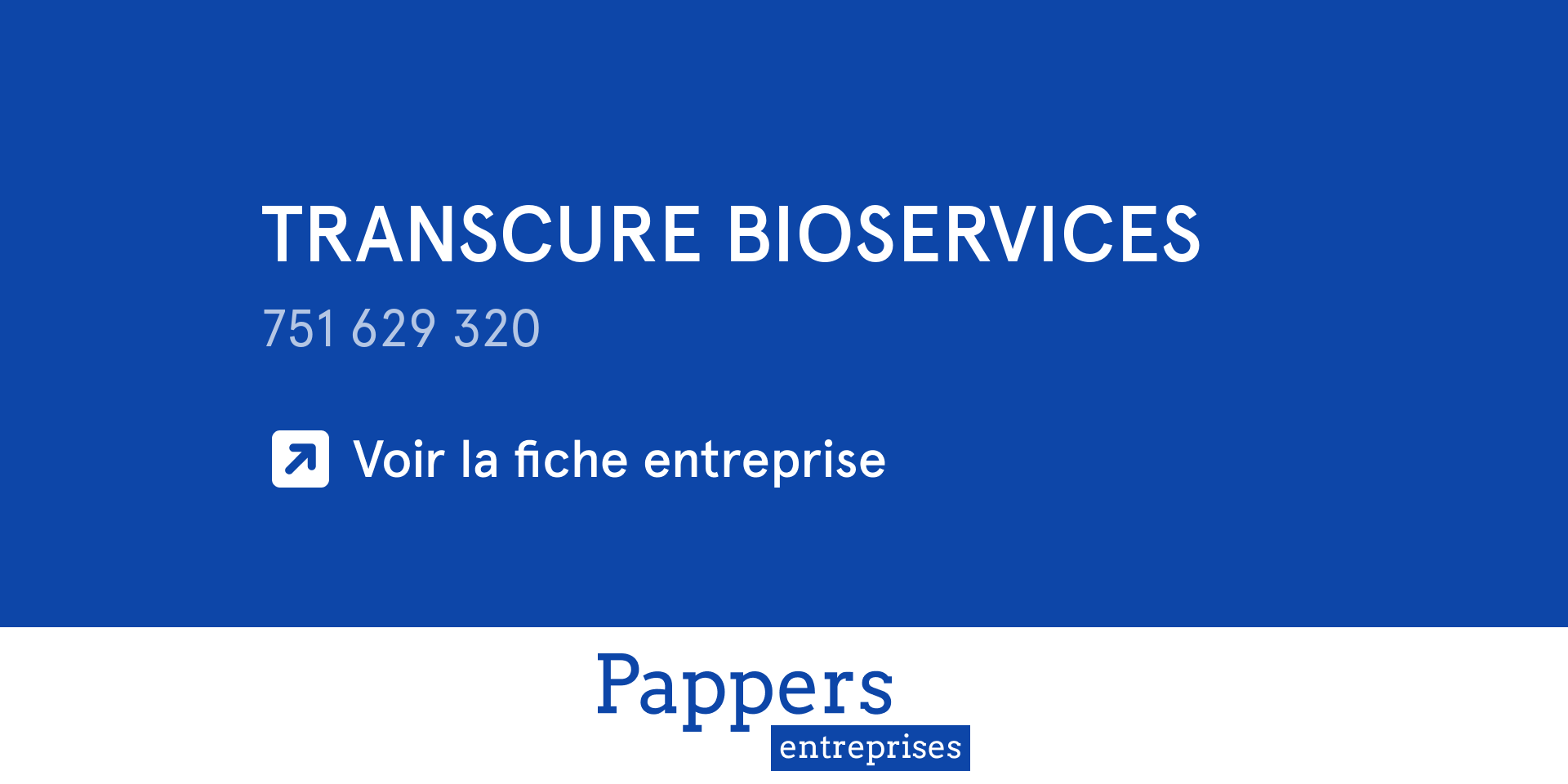 Société TRANSCURE BIOSERVICES : Chiffre d'affaires, statuts, extrait d ...
